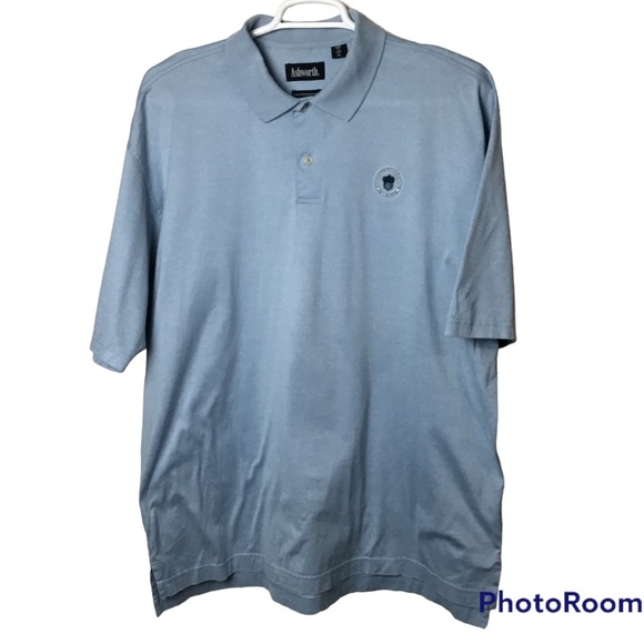 Ashworth | Shirts | 203 Pga Championship Blue Short Sleeve Polo Shirt ...